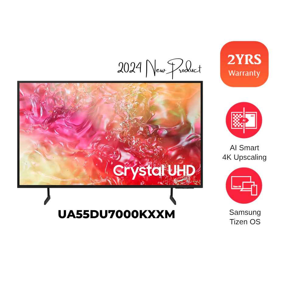 Samsung (55"/55 Inch) DU7000 4K UHD Smart TV (2024) | UA55DU7000KXXM 55 ...