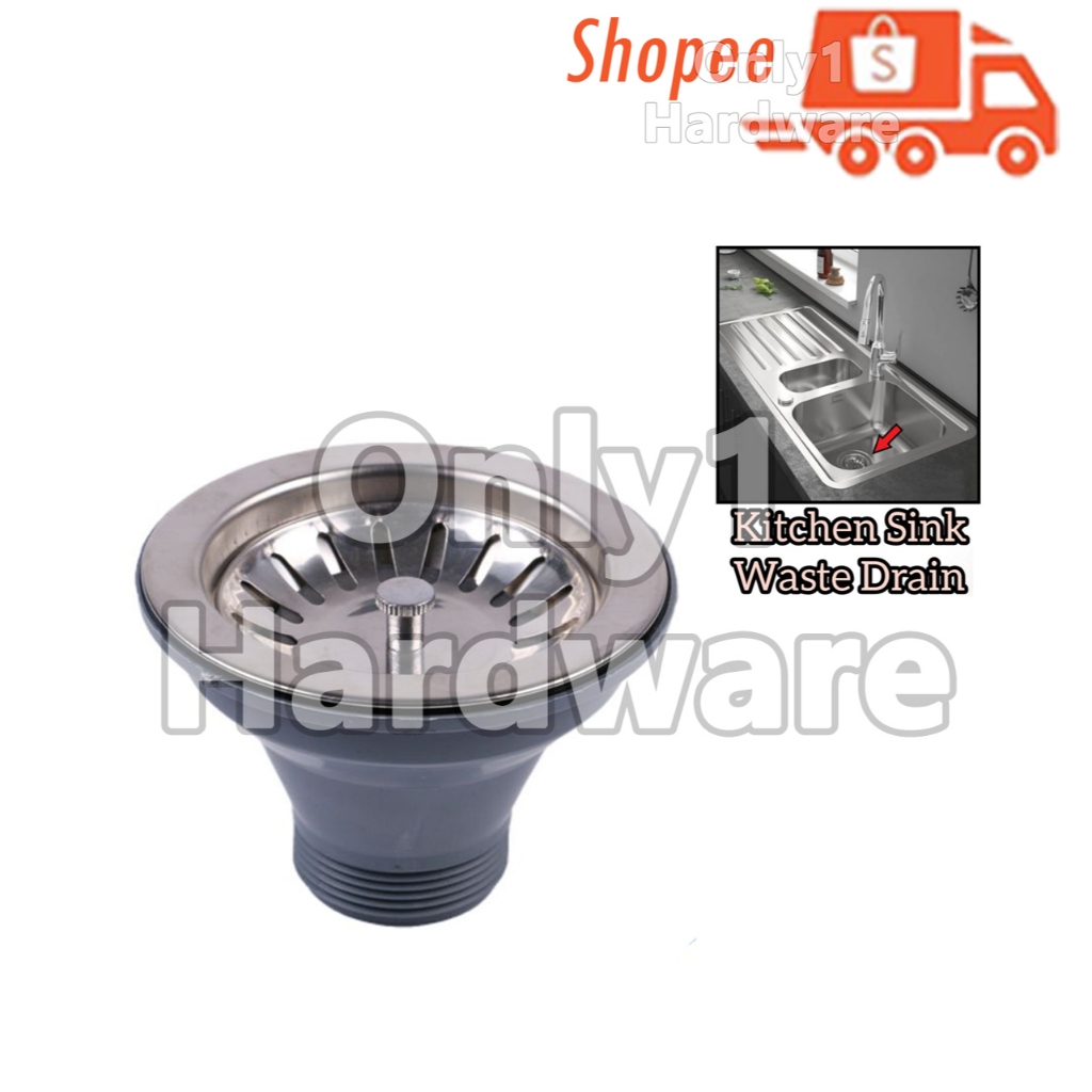 2 1/2" PVC BASIN WASTE KITCHEN SINK BOWL STRAINER BASKET PLUG COUPLING ...