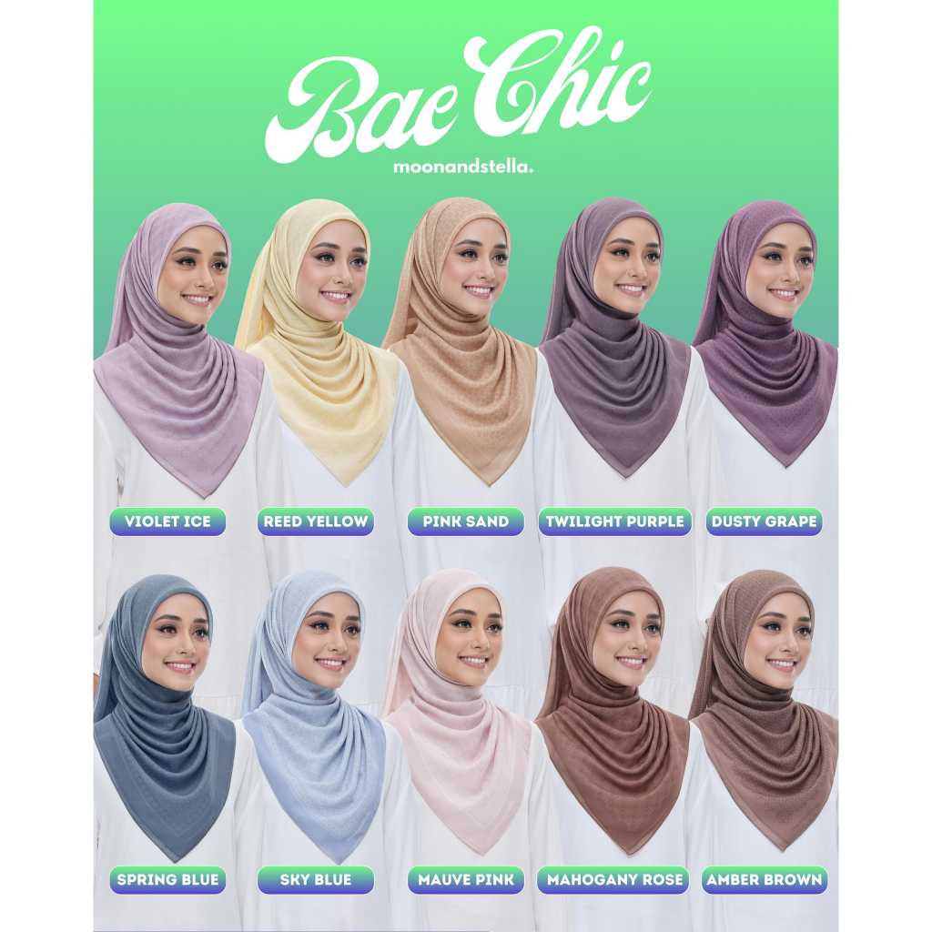 Tudung Plain MoonAndStella Bae Chic 3.0 2.0 1.0 Bawal Plain Cotton Voile | Shopee Malaysia