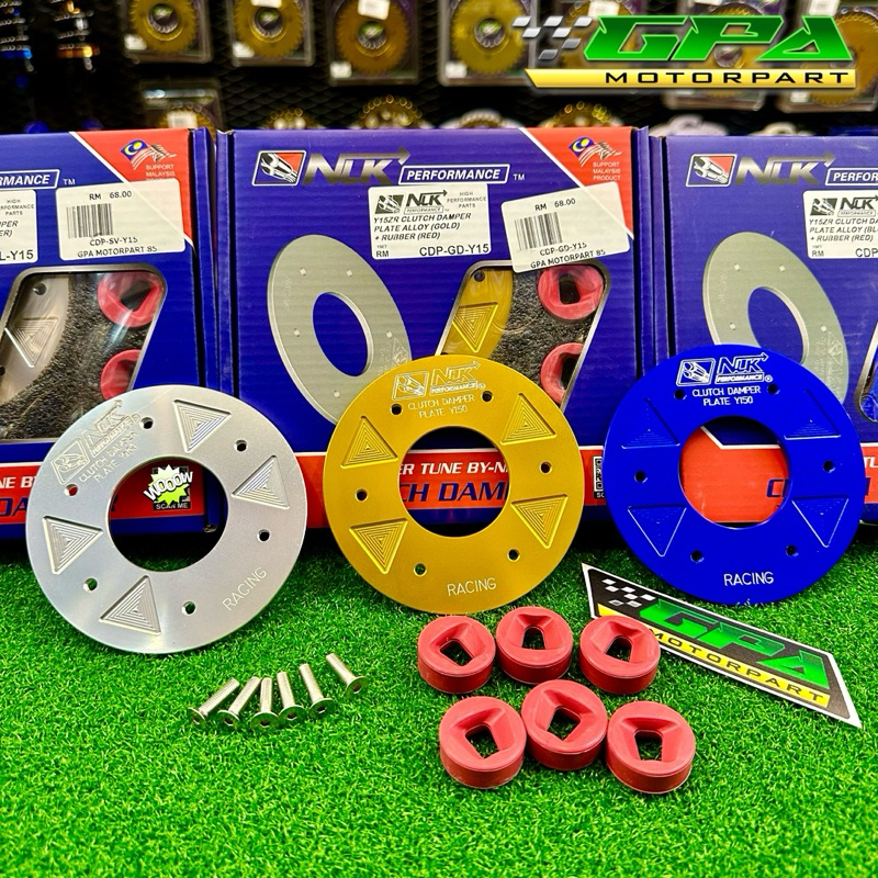 NLK PERFORMANCE CLUTCH DAMPER PLATE ALLOY SILVER BLUE GOLD REBET SCREW ...