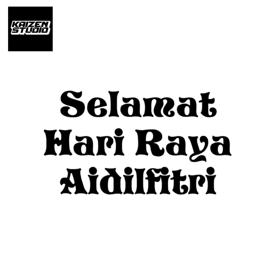 KAIZEN STUDIO SHR02 Selamat Hari Raya Large 1 ft Mirror Board Shop Mall ...