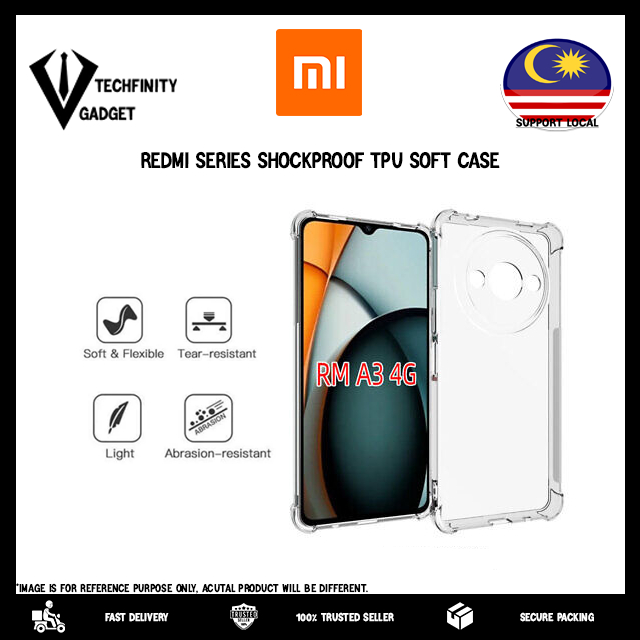 Redmi A3 A1 A2 A1Plus A2Plus 13C 12C 12 10 10A 10C Clear TPU Soft Case | Shopee Malaysia