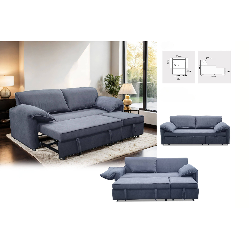 MX2930 Easy Clean Fabric Sofa Bed / Elephant Sofa Bed | Shopee Malaysia