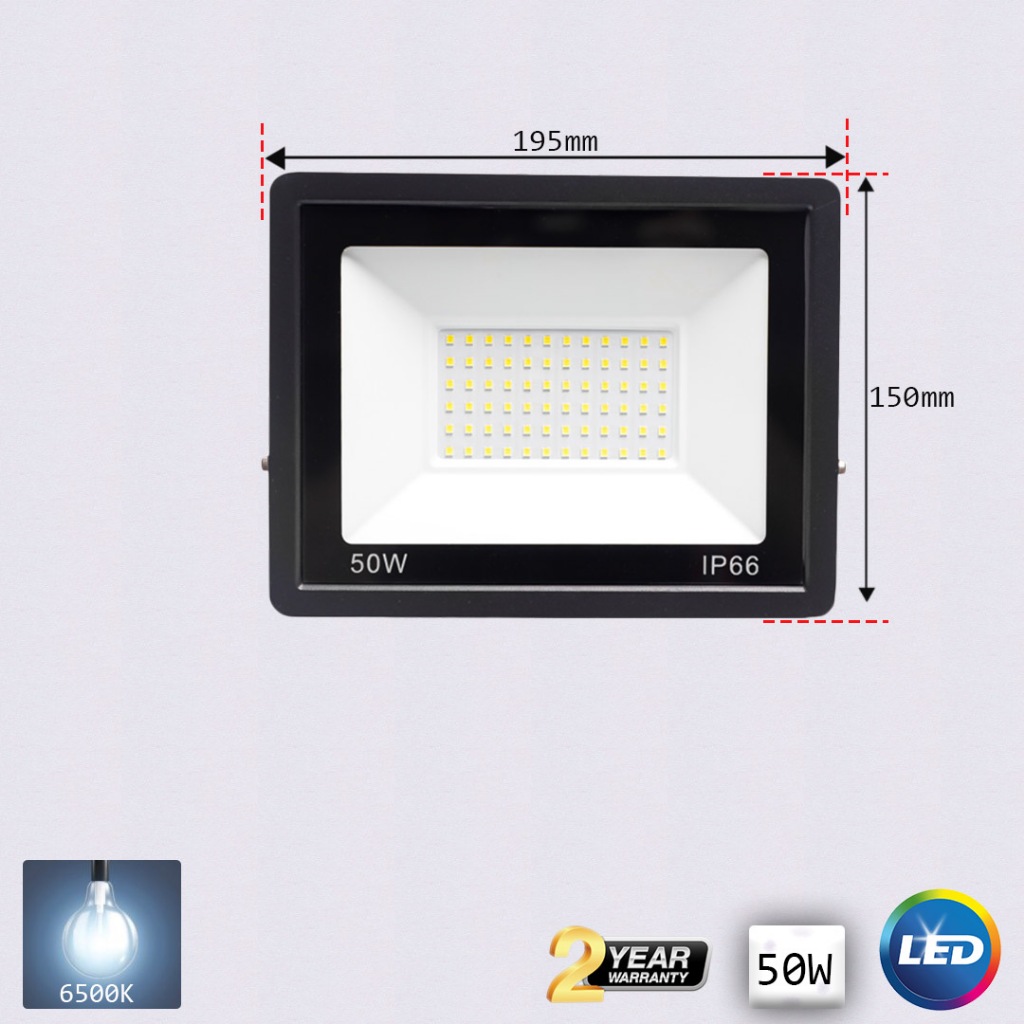 [Premium] LED Spotlight Sensor Flood Light RGB Celling 10W/30W/50W/100W/150W/200W Outdoor ...