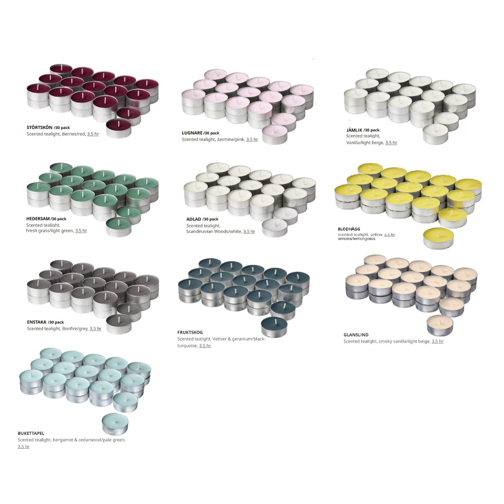 IKEA Scented Tealight Candle | Lilin Tealight Kecil Wangi | Lilin Wangi ...