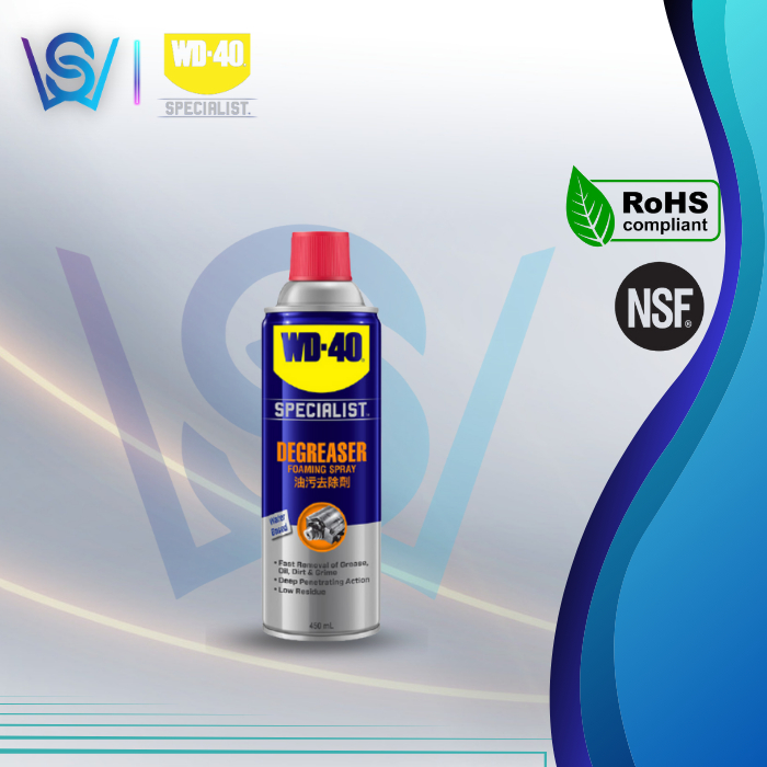WD-40 Specialist Foaming Spray Fast Acting Degreaser 450ml WD40 Heavy ...