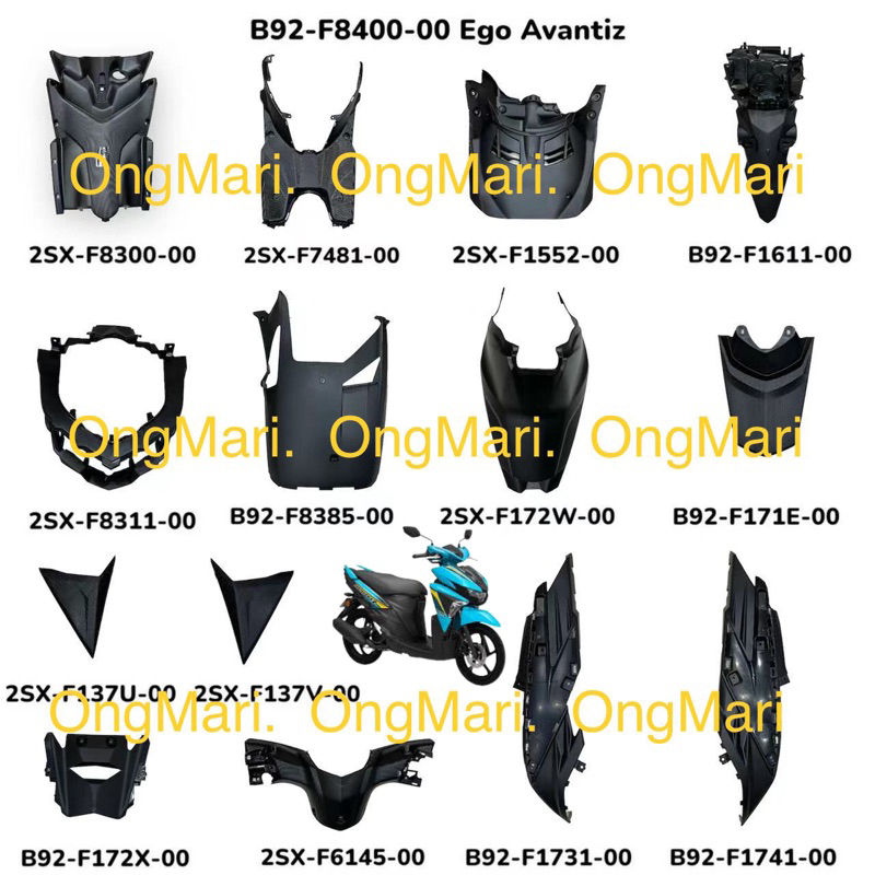 Yamaha EGO AVANTIZ Original Inner Cover magnet Kaver Hitam Meter Tank ...