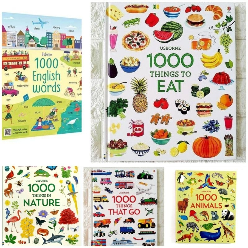 Usborne 1000 Things in Nature / Things that go / Things to Eat ...