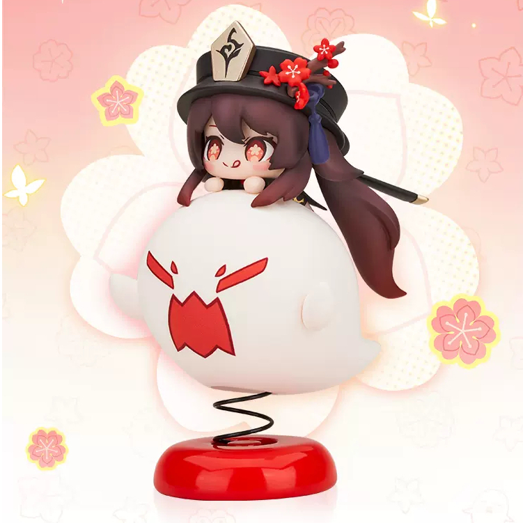 Genshin Impact Hutao Chibi Figure Apex Toys Mihoyo Happy Shake Springy ...