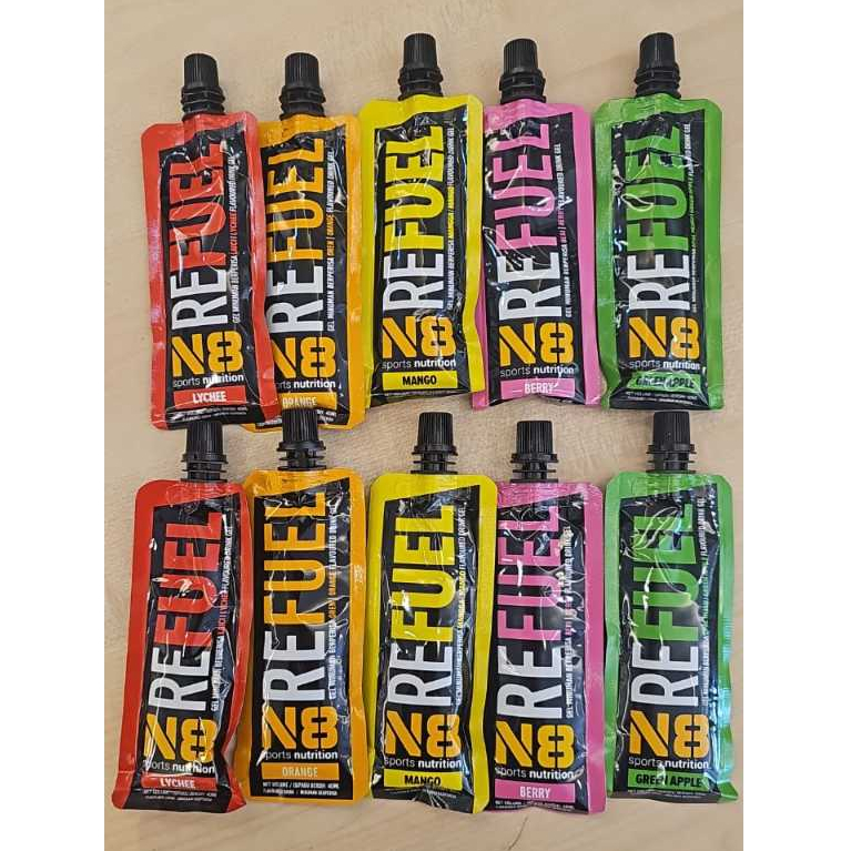 N8 Refuel Energy Gel – (Apple, Mango, Berry, Lychee, Orange, Lime ...