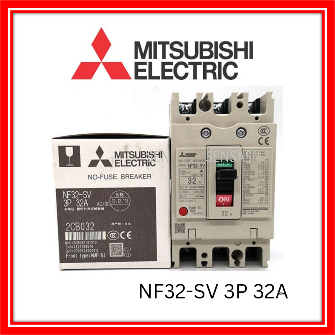 MITSUBISHI MOLDED CASE CIRCUIT BREAKERS MCCB 32A 3POLE NF32-SV 3P 32A | Shopee Malaysia