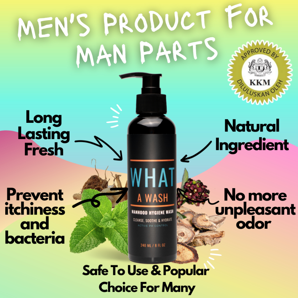 What A Wash 240ml - Mens Hygiene Wash, Males Care - Mens Masculine Wash ...
