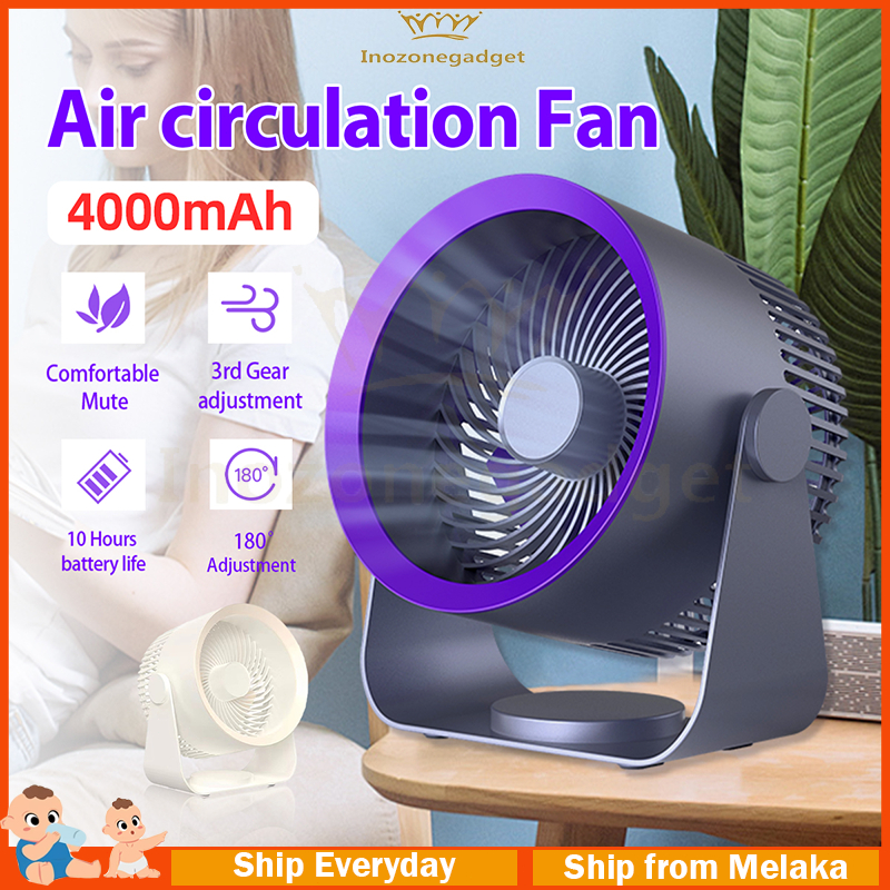 Wireless Portable Fan Air Circulation Fan Wall Desktop Ultra Quiet USB ...
