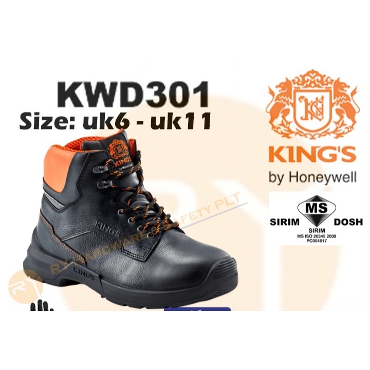 KING'S KWD301 COMFORT RANGE SERIES - KWD301-N MID-CUT LACED-UP SAFETY ...