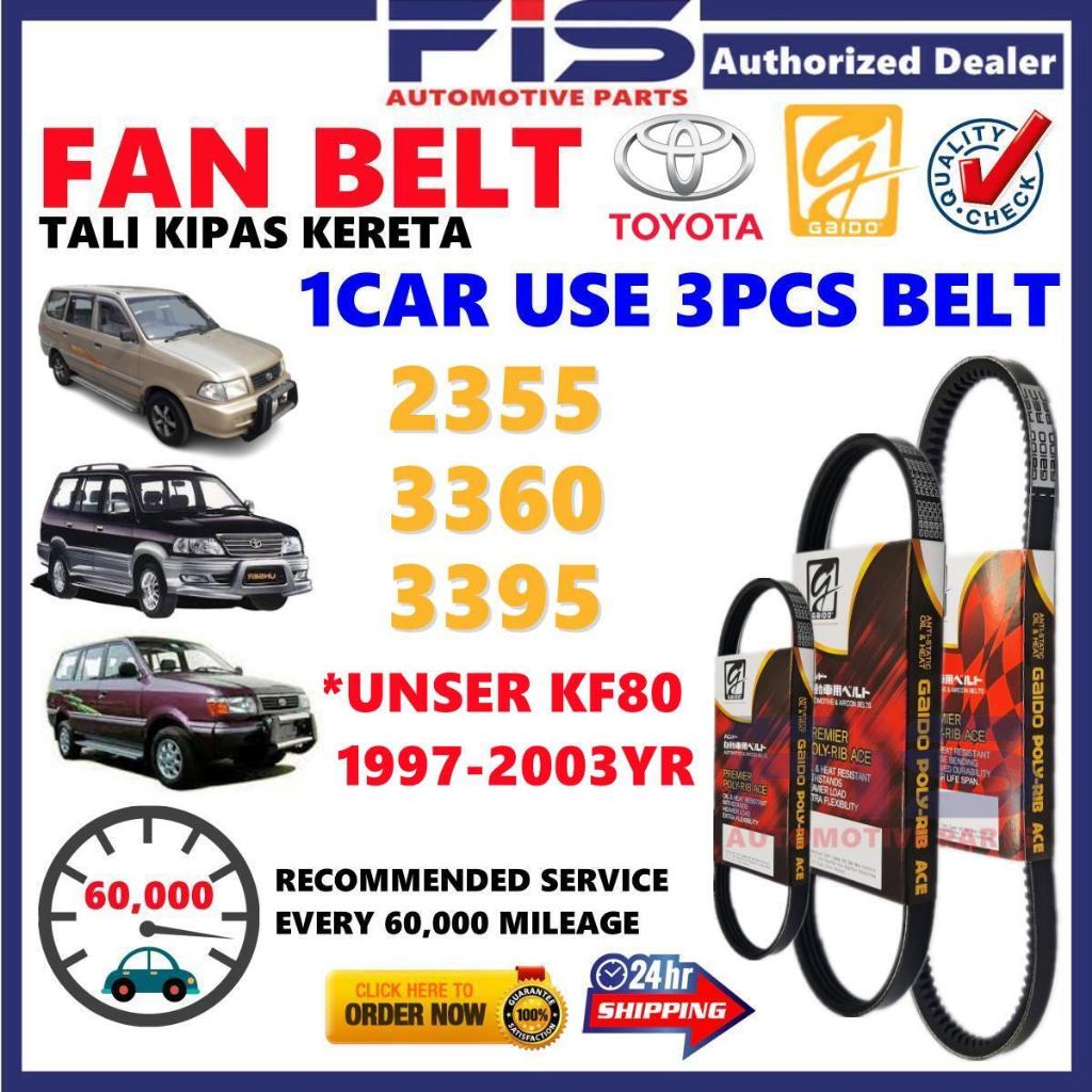 FIS Gaido Fan Belt Toyota Unser 1.8 KF80 Air Cond Alternator Power ...