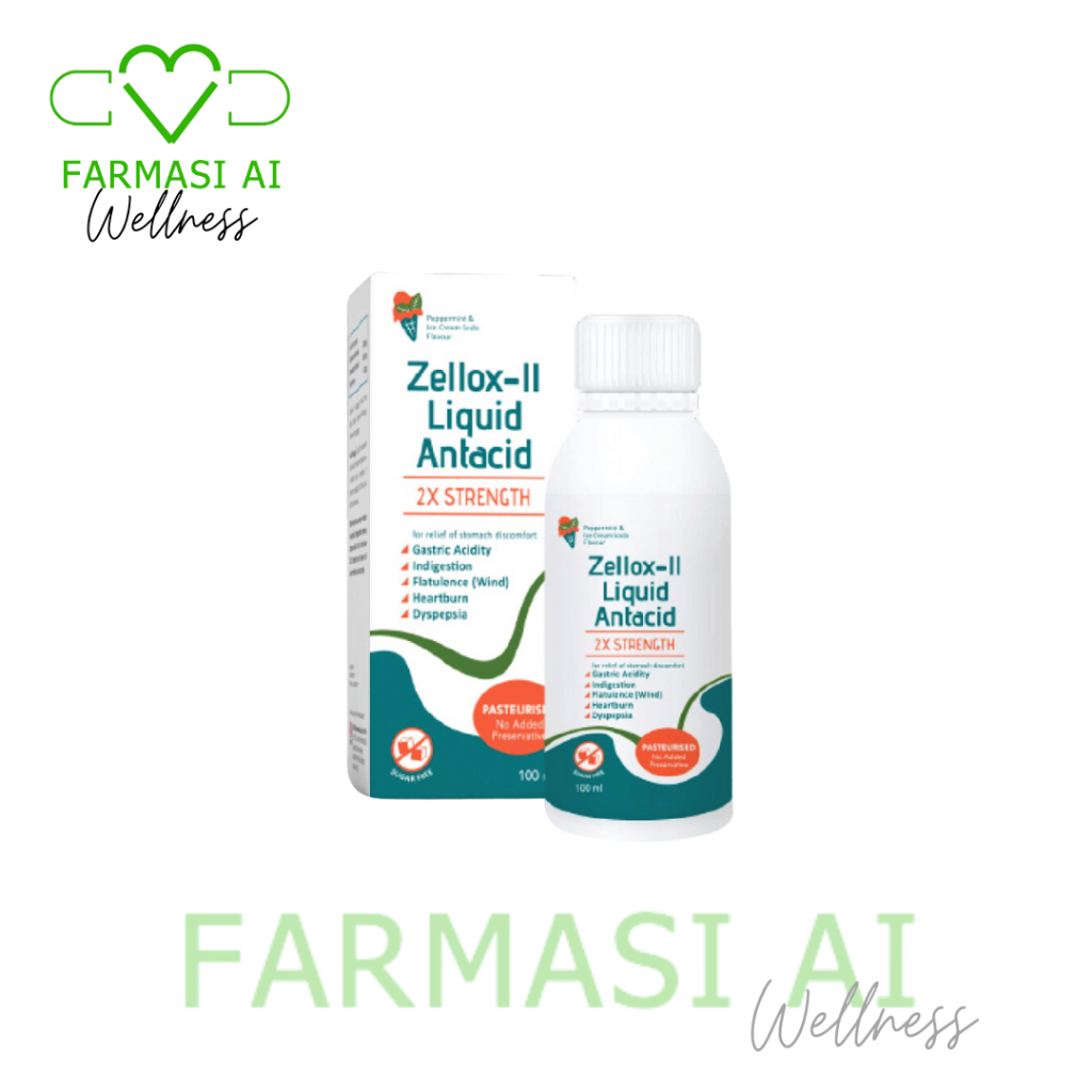 Zellox-II Liquid Antacid 2x Strength 100ml (Exp Date: 01/2026) | Shopee ...