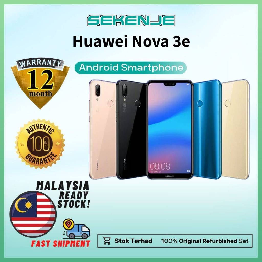 Huawei Nova 3E 64GB + 4GB RAM 100% Original Refurbished Set | Shopee Malaysia