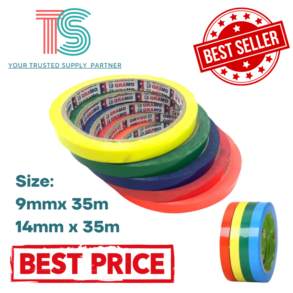 BAKERY TAPE WITH SOLVENT RUBBER ADHENSIVE 9MM X 35M & 14 mm x 35m ...
