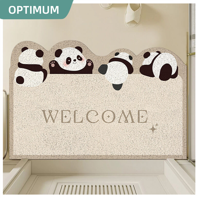 【OPTIMUM】Panda WELCOME Mat Alas Kaki Lap Lapik Karpet Pintu Door Masuk ...