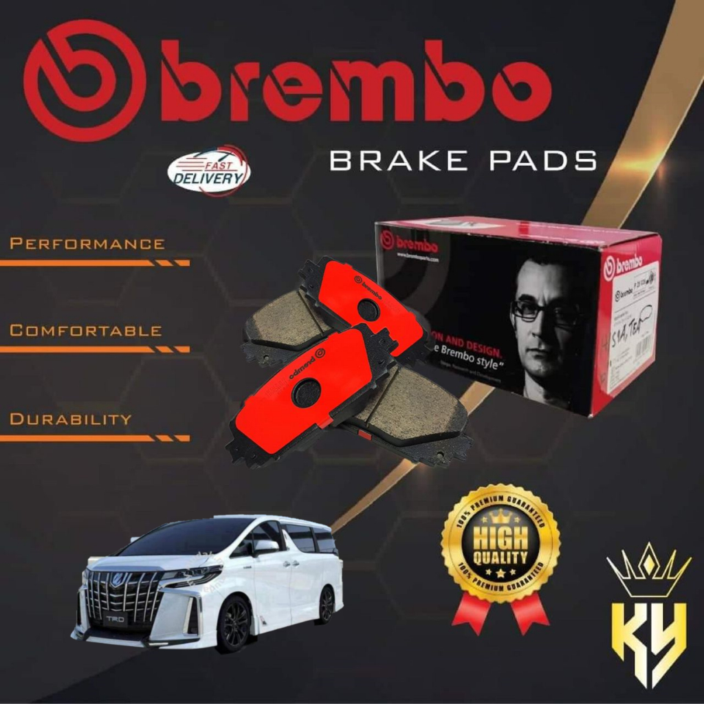 BREMBO CERAMIC BRAKE PAD TOYOTA VELLFIRE AGH30 GGH30 2015-2023 (P83099 ...