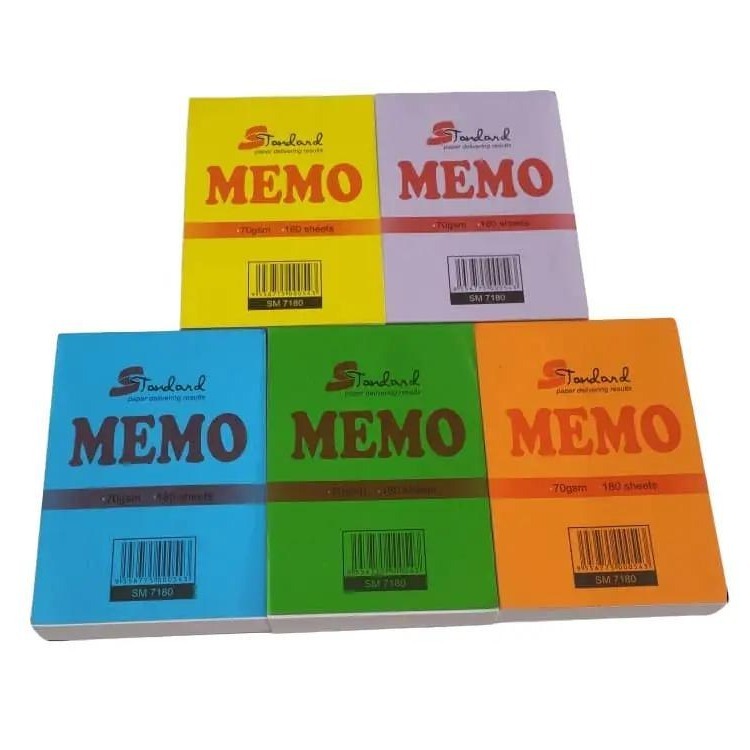 Standard White Memo Pad 70mm X 100mm SM7180 (5/Pkt) | Shopee Malaysia