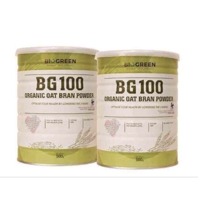 Buy 1 Free 1 BG100 Organic Oat Bran Powder 500g (EXP: 02/2026) | Shopee ...