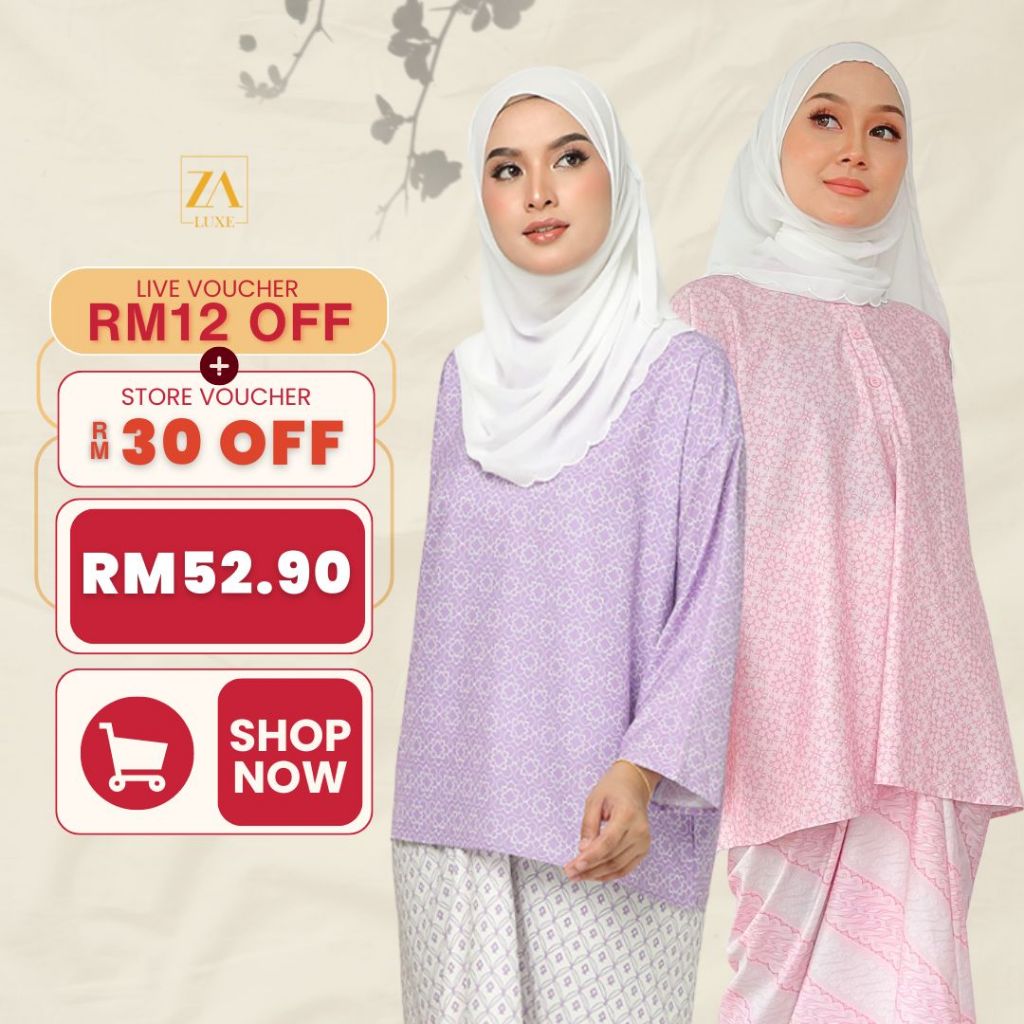 ZOE ARISSA BAJU KURUNG PARIO RAYA HAJI 2024 Nabila Kurung Viral printed ...