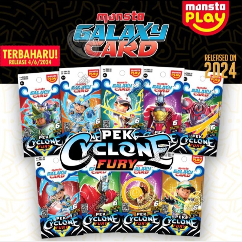 BOBOIBOY GALAXY CARD : PEK CYCLONE FURY (SET/9PEK) | Shopee Malaysia