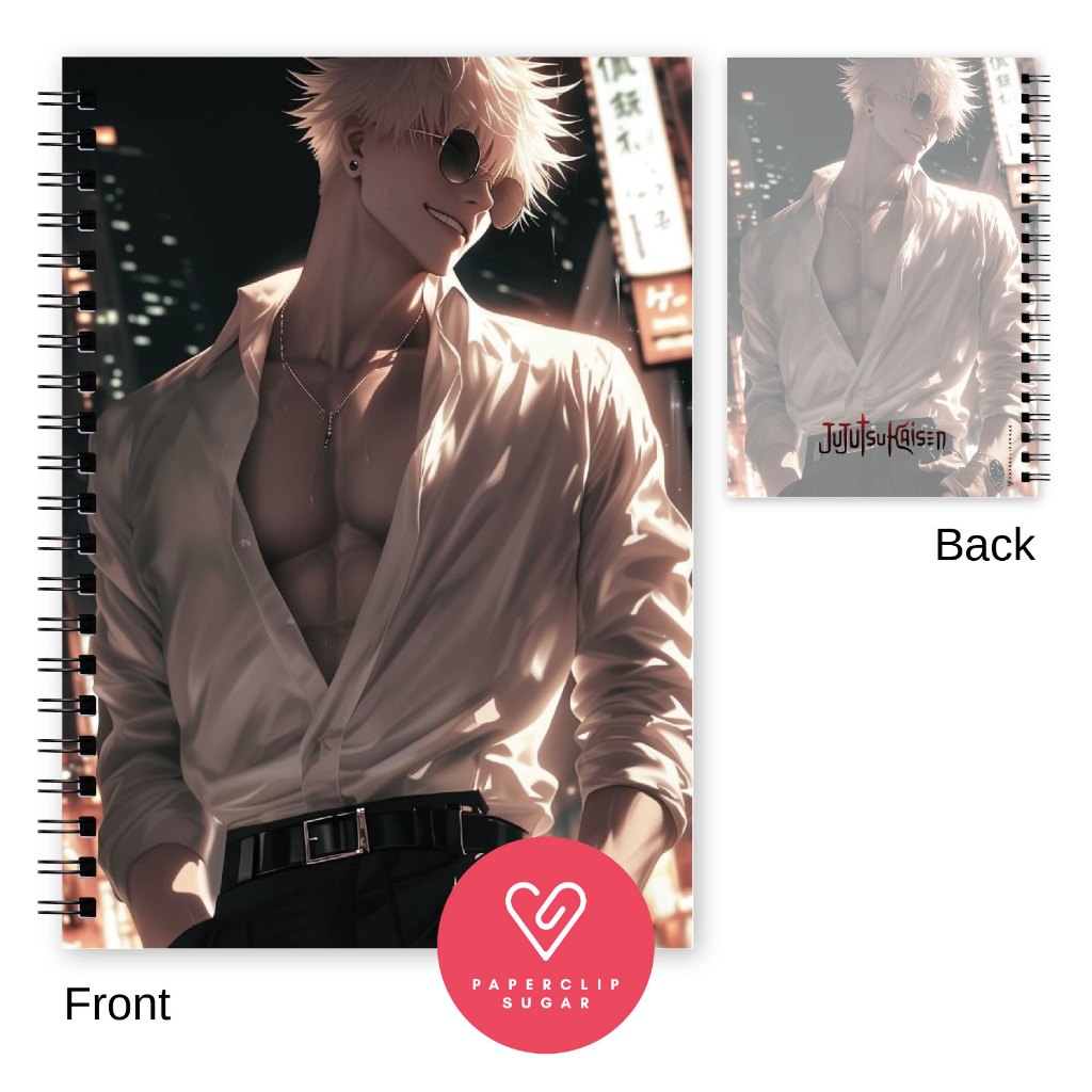 Gojo Satoru Notebook A5 100pgs Anime Jujutsu Kaisen / Journal / Buku ...