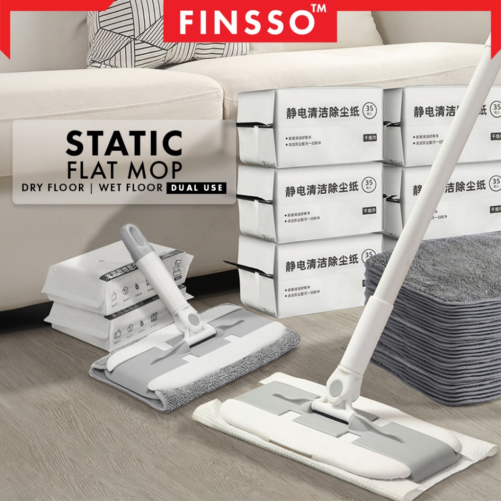 FINSSO :Mop Lantai Serbaguna Microfibre Hands Free Mop Self Wring ...