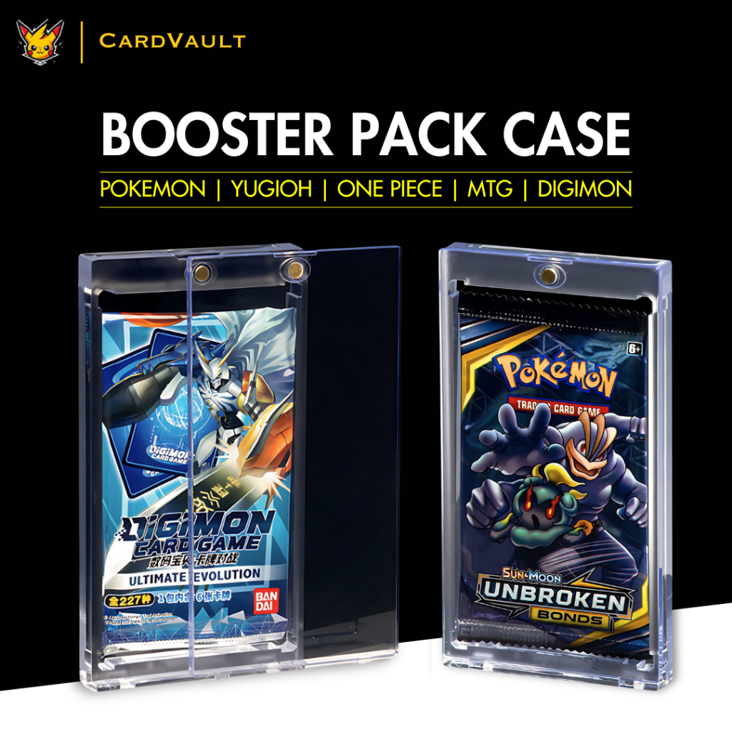 Booster Pack Magnetic Case - Acrylic Display Holder for Pokemon TCG ...
