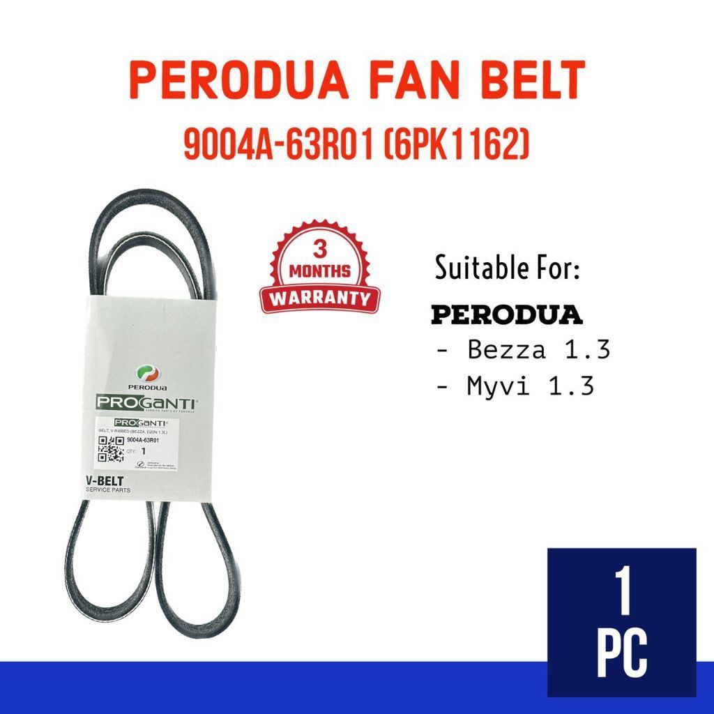 PERODUA BEZZA 1.3 D63D D88G MYVI GEN3 D20N 1.3 FAN BELT 6PK1162 9004A ...