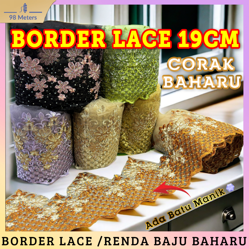 [🔥HOT NEW🔥] Border Lace Corak Baharu Border Baju Renda Baju Renda Lace ...