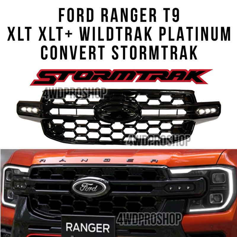 STORMTRAK FRONT GRILL FORD RANGER T9 XLT XLT+ WILDTRAK PLATINUM LED ...