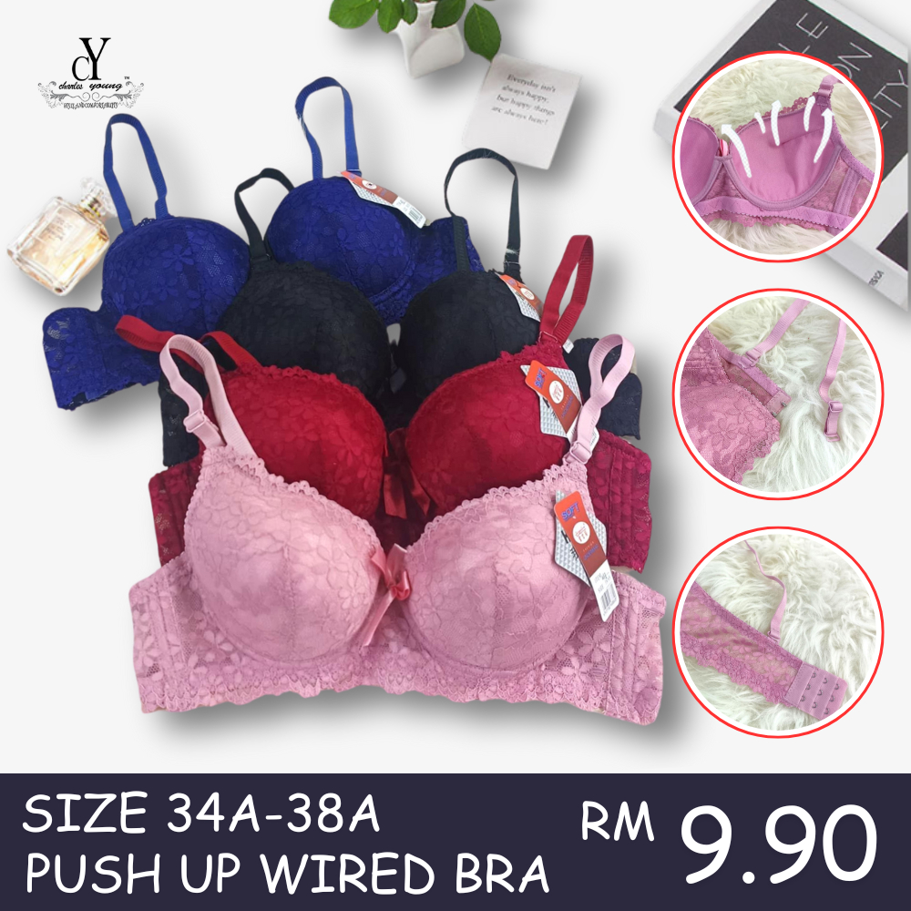 CY 681(559) Push Up Lace Wired Bra Breathable Underwear Push Up Bra ...