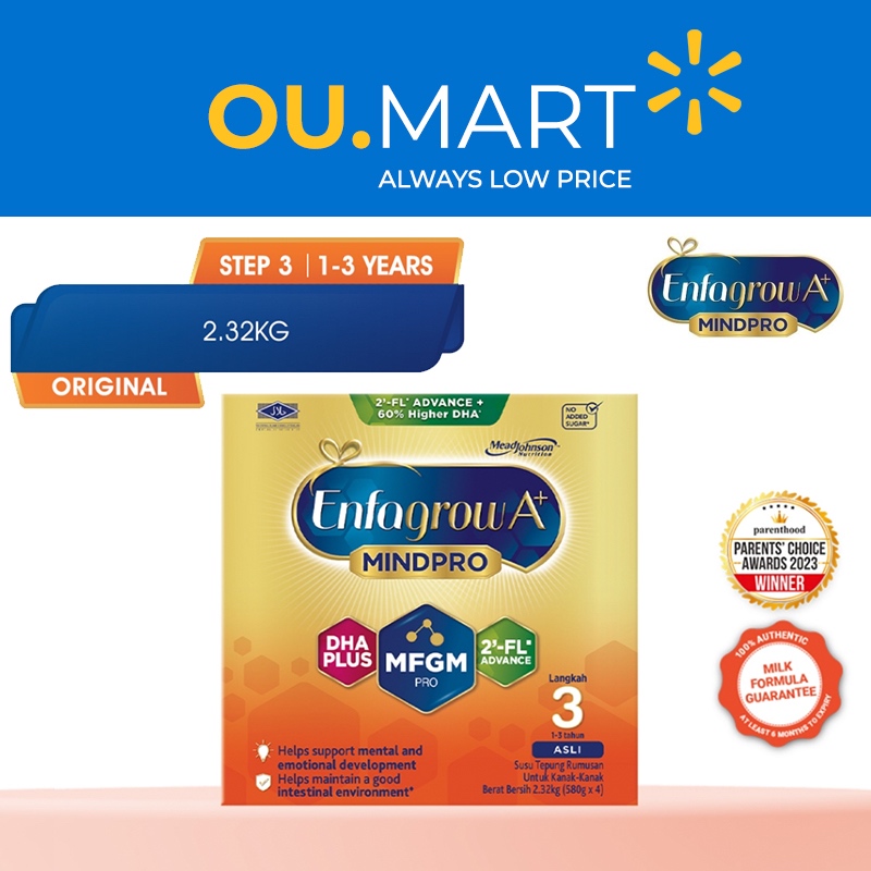 Enfagrow A+ MindPro 2'-FL Step 3 Original - 2.32kg (Milk Formula Powder ...