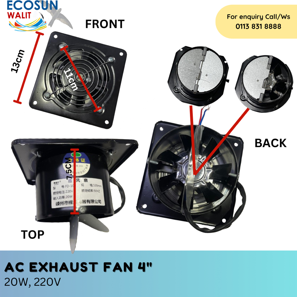 AC EXHAUST FAN 4 INCH | Shopee Malaysia
