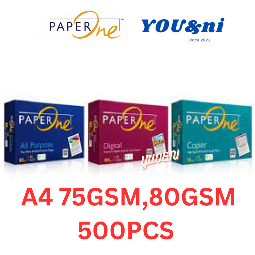 Paper One A4 Copier Paper 75gsm 500 Sheets | Shopee Malaysia