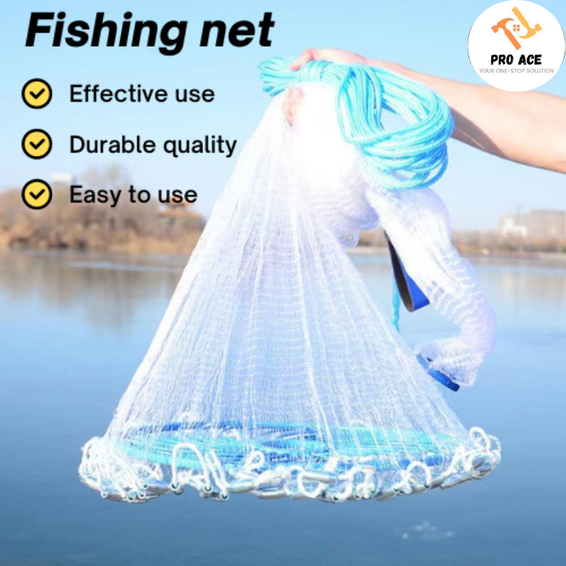 [ 🔥 Ready Stock 🔥 ] Jaring ikan fishing net bubu ikan hand casting fish ...