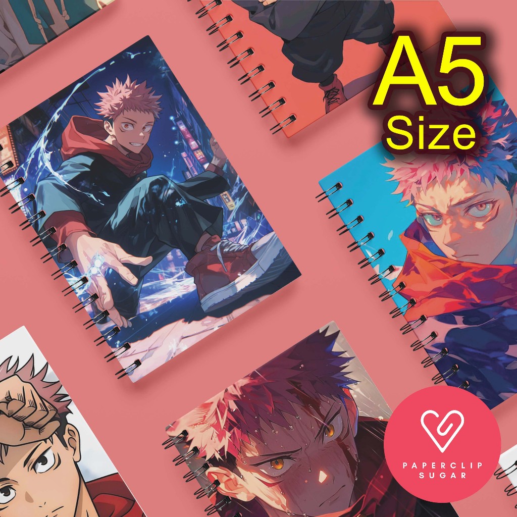 Itadori Yuji Notebook A5 100pgs Anime Jujutsu Kaisen / Journal / Buku ...