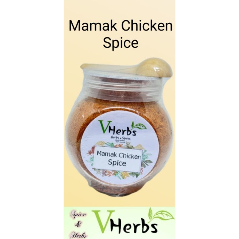 [VHerbs] Mamak Chicken Spice - 100g Natural Spice and Herbs | Shopee ...