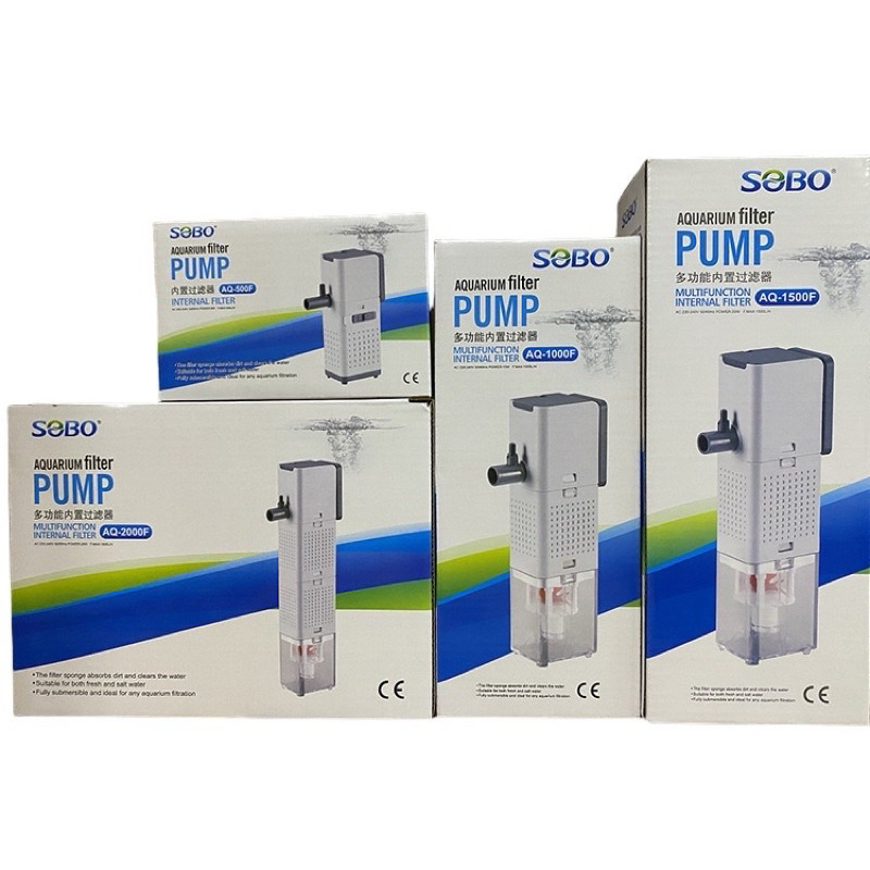 SOBO Aquarium Internal Filter Pump Filter Akuarium 内置过滤器 AQ-500F / AQ-1000F / AQ-1500F / AQ ...