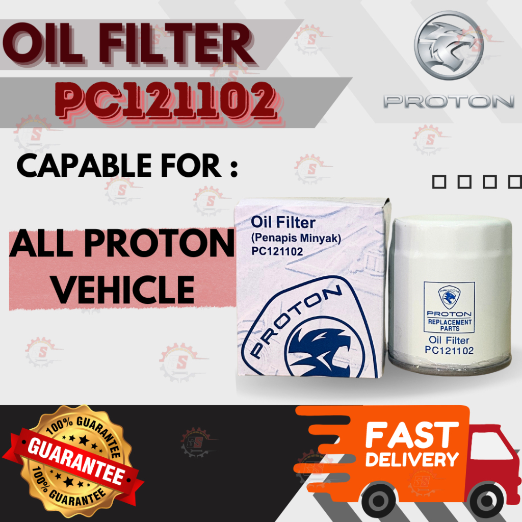 PROTON OIL FILTER (PC121102) FOR ALL PROTON VEHICLES | Shopee Malaysia