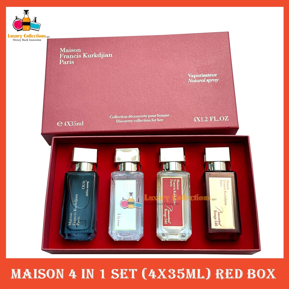💯% MFK Pour Femme 4in1 Perfume Set 4x35ml Red Box | Shopee Malaysia