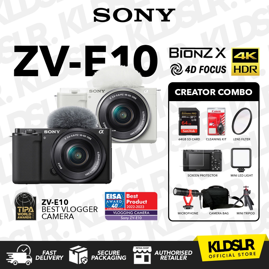 Sony ZV-E10 / ZVE10 + E PZ 16-50mm F3.5-5.6 OSS Lens & Body ...