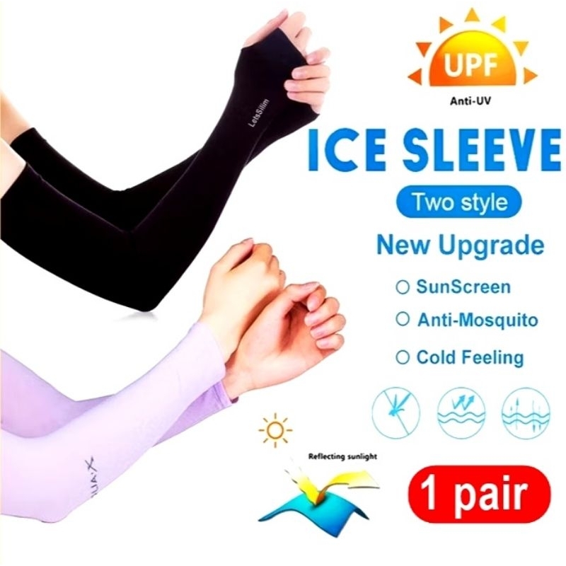 Ice Sleeve Cooling Hand Sock UV Protection Arm Sleeves Thin Men Sport ...