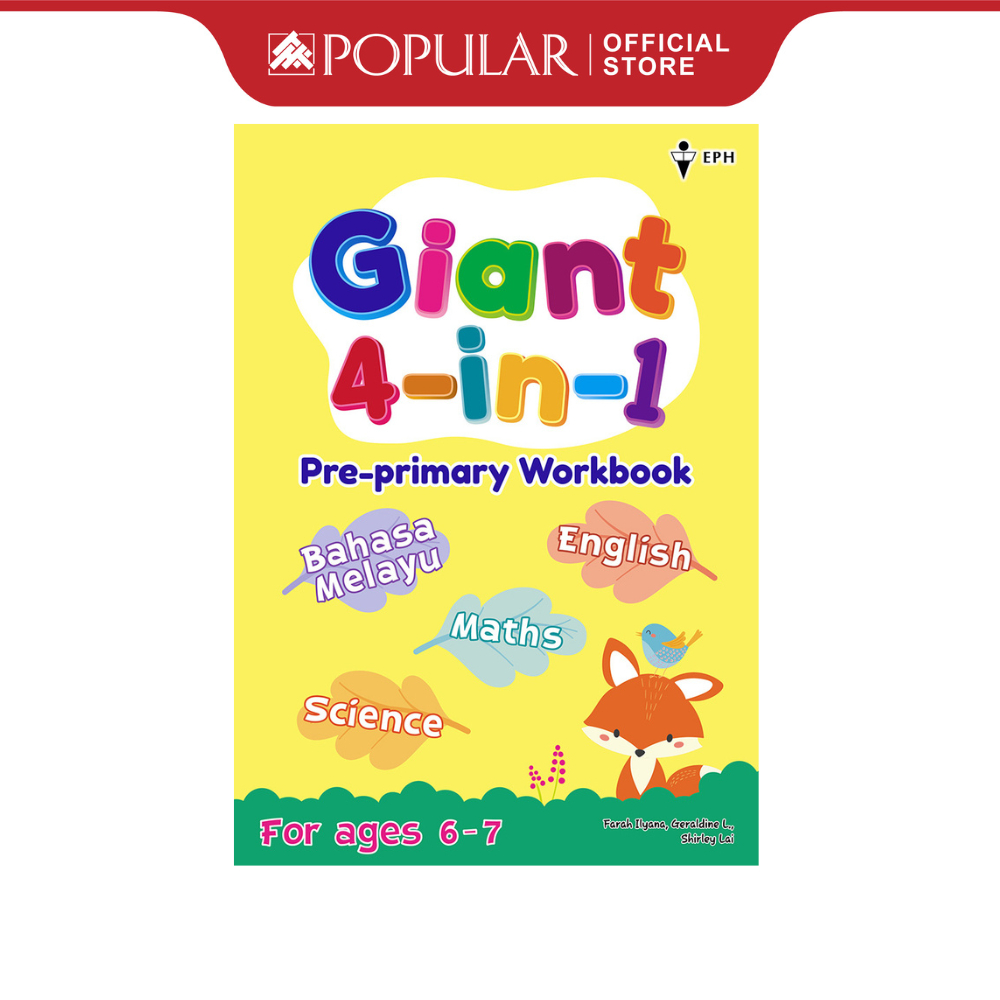 EPH Latihan Aktiviti Pra-Sekolah Ages 6-7 Giant Pre-primary Workbook 4 ...