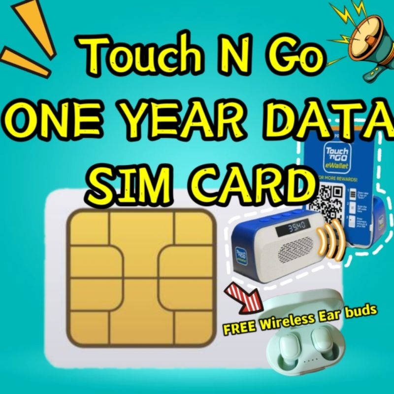 TOUCH N GO DATA SIM CARD !!!! PLUG & PLAY EASY USE ONE YEAR VALIDITY NO ...