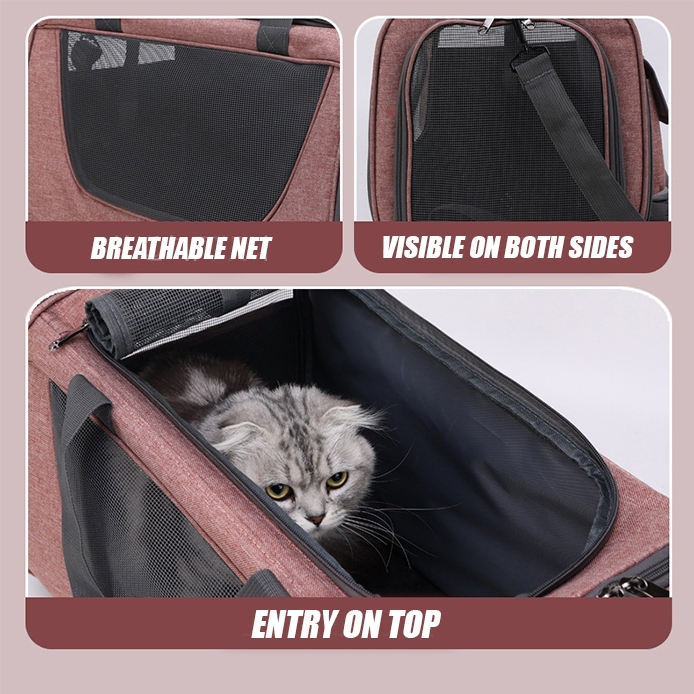 PAWERFUL [Pet Carrier With Trolley] Foldable & Detachable Pet Travel ...