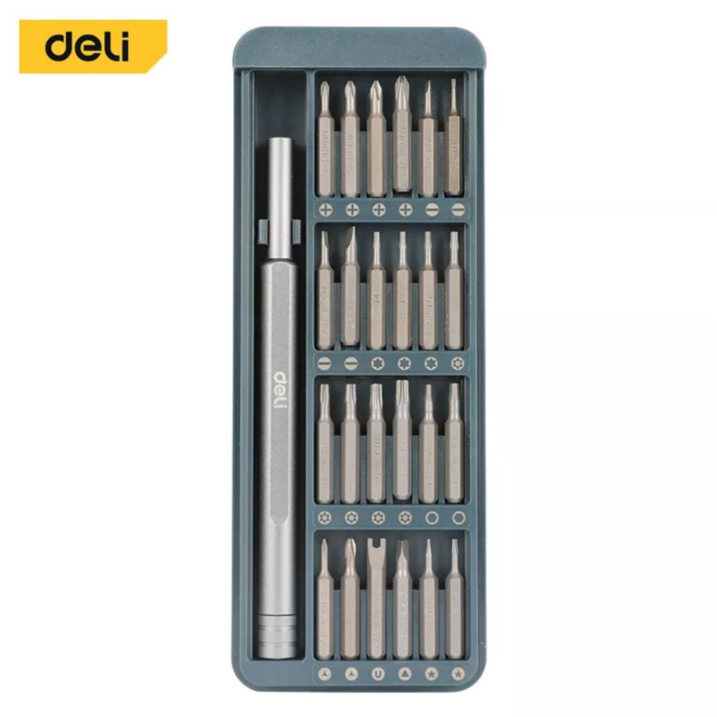 DELI 25pcs Household Precision Screwdriver Set DL241025 Changeable Head Small Size Screw Driver ...